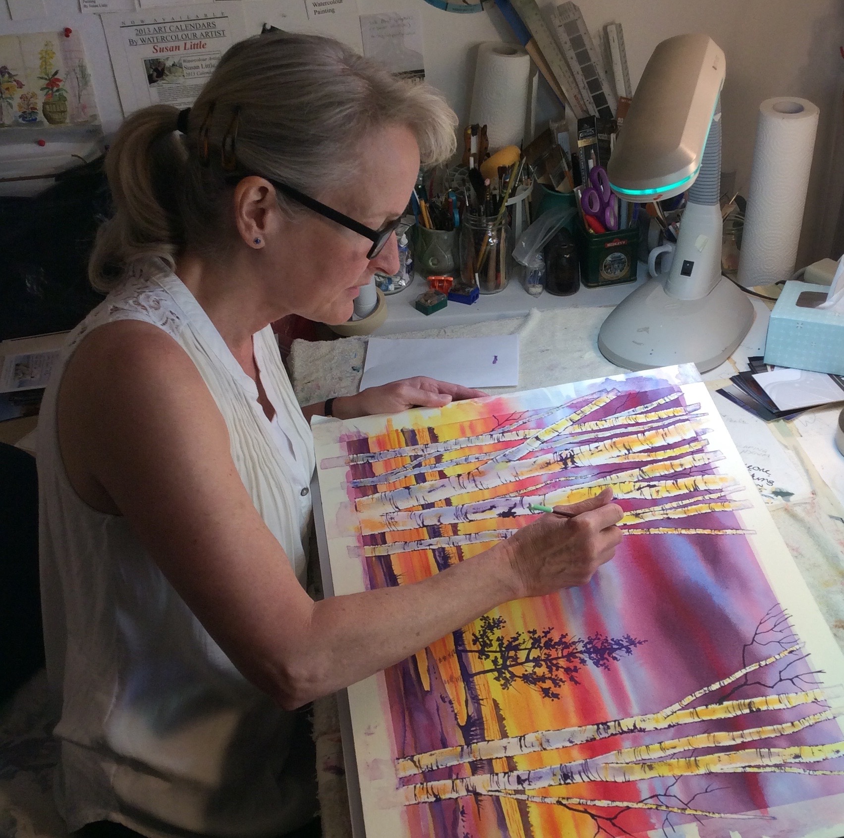 Blog #38 Stunning Sunset Skies - Susan Little Watercolour & Acrylic ...